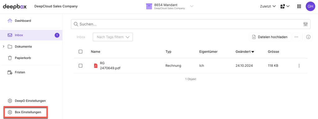 Wer hat Zugriff auf meine Inbox | DeepCloud Support