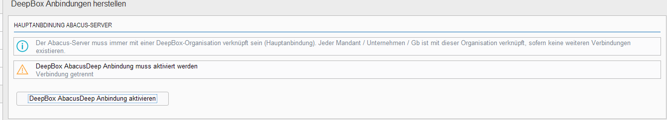 Verbindung erstellen zwischen Abacus und DeepBox | DeepCloud Support