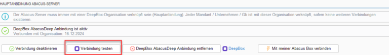 Verbindung erstellen zwischen Abacus und DeepBox | DeepCloud Support