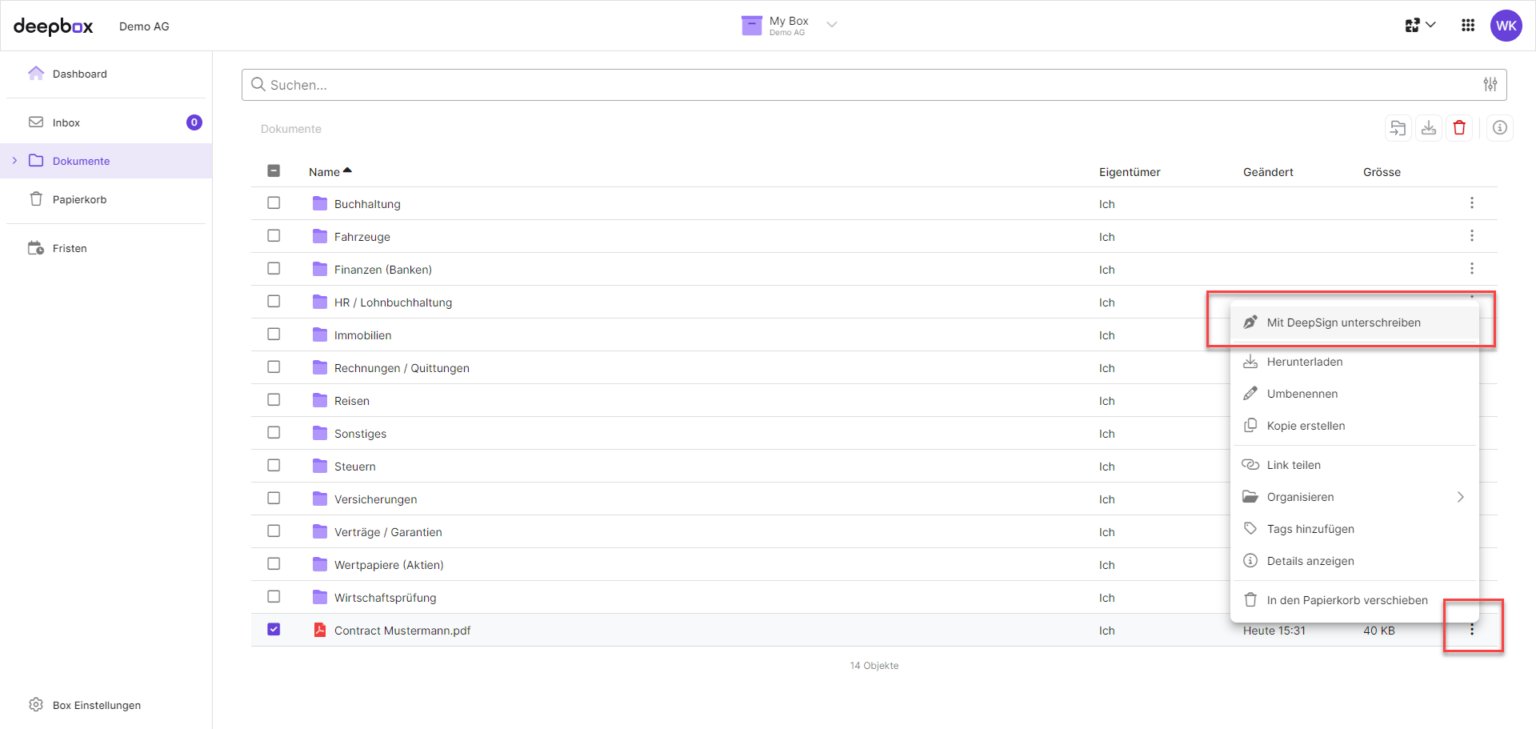 DeepSign FES - Fortgeschritten signieren | DeepCloud Support