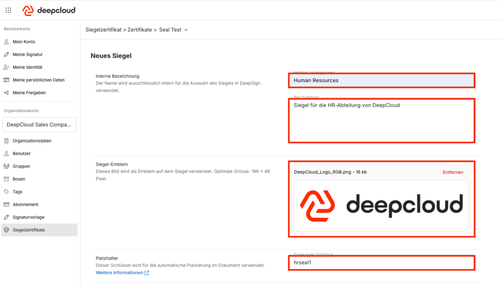 Siegel Setup | DeepCloud Support